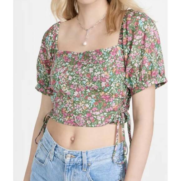 Lost + Wander | Tops | New Lost Wander Big Sur Top In Greenfloral ...